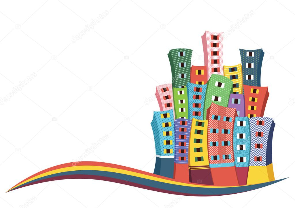 Abstract Buildings Vector Illustration — Stock Vector © yusufdemirci ...