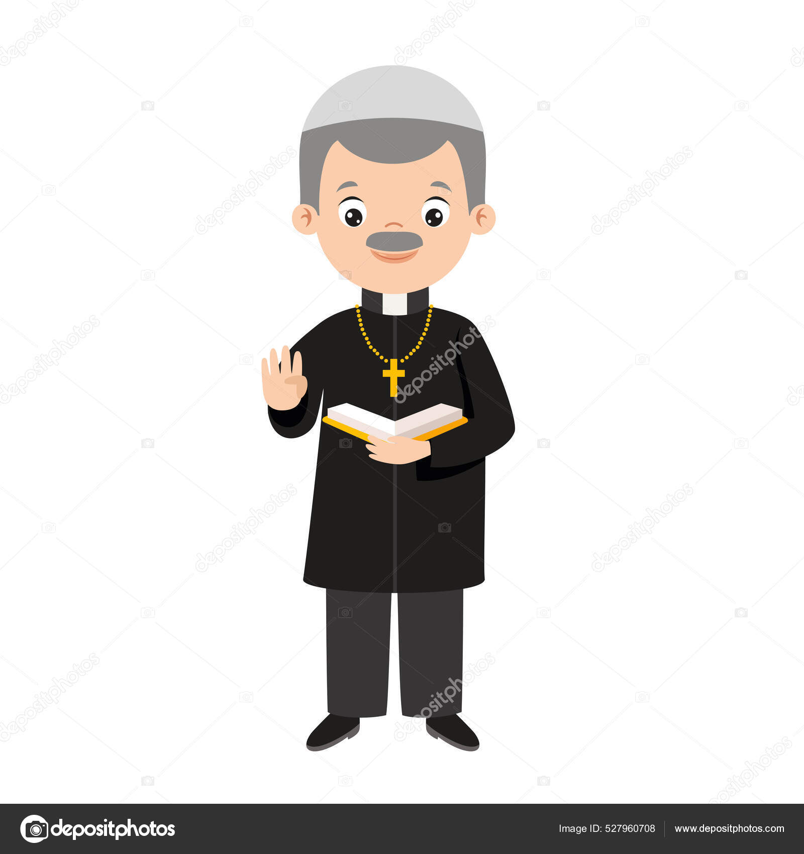 Dibujo Dibujos Animados Sacerdote Vector de stock por ©helime_demirci ...