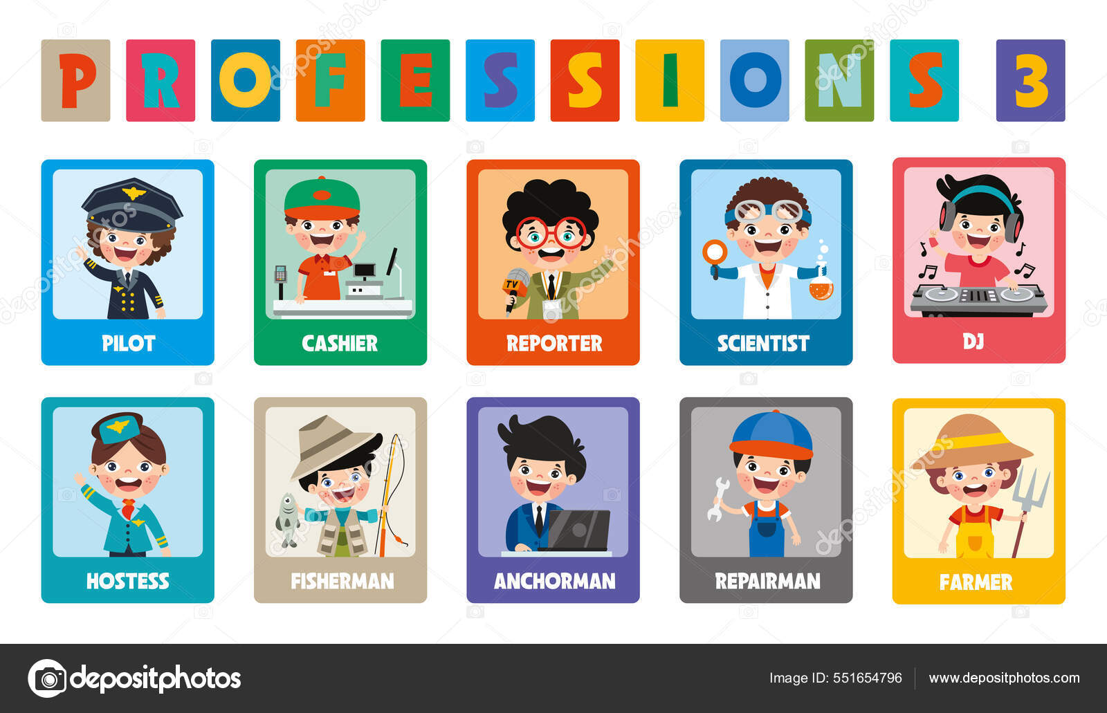 Set Various Cartoon Professions Stock Vector Image by ©yusufdemirci ...