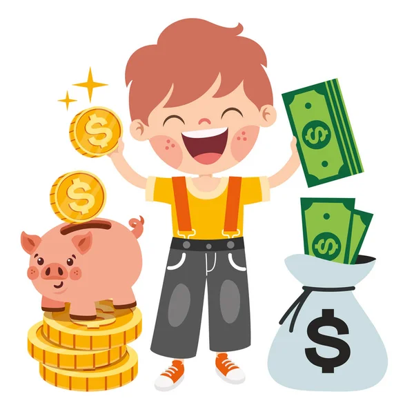 Kids spending money Vector Art Stock Images | Depositphotos