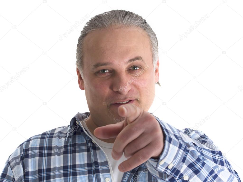 Man showing index finger Stock Photo by ©vesnac 19223985