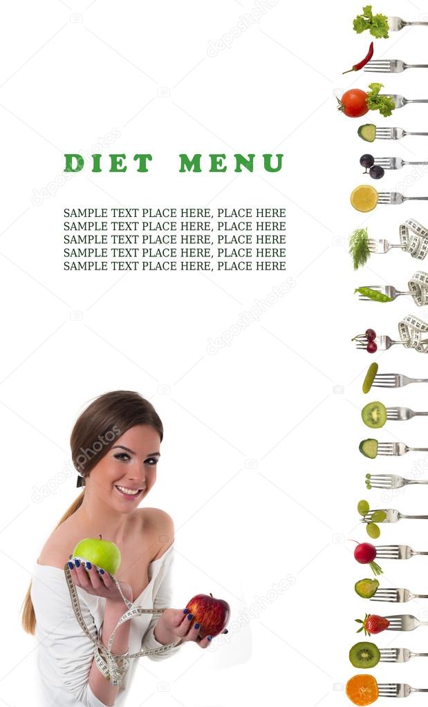 Diet menu with the place for your text Stock Photo by ©vesnac 22549983
