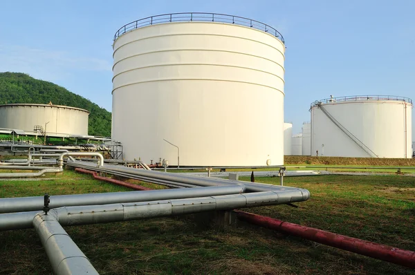 Oil refinery tanks Stock Photo by ©Arcady 13710031