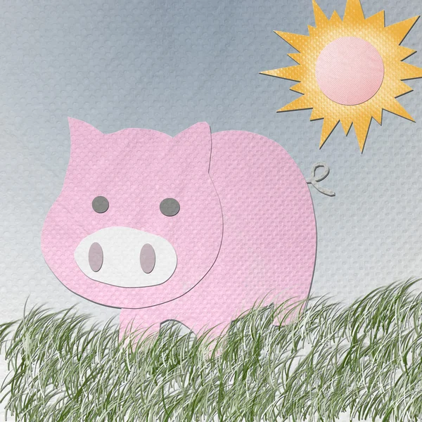 Cow made from tissue papercraft — Stock Photo © kampee_p #25710003