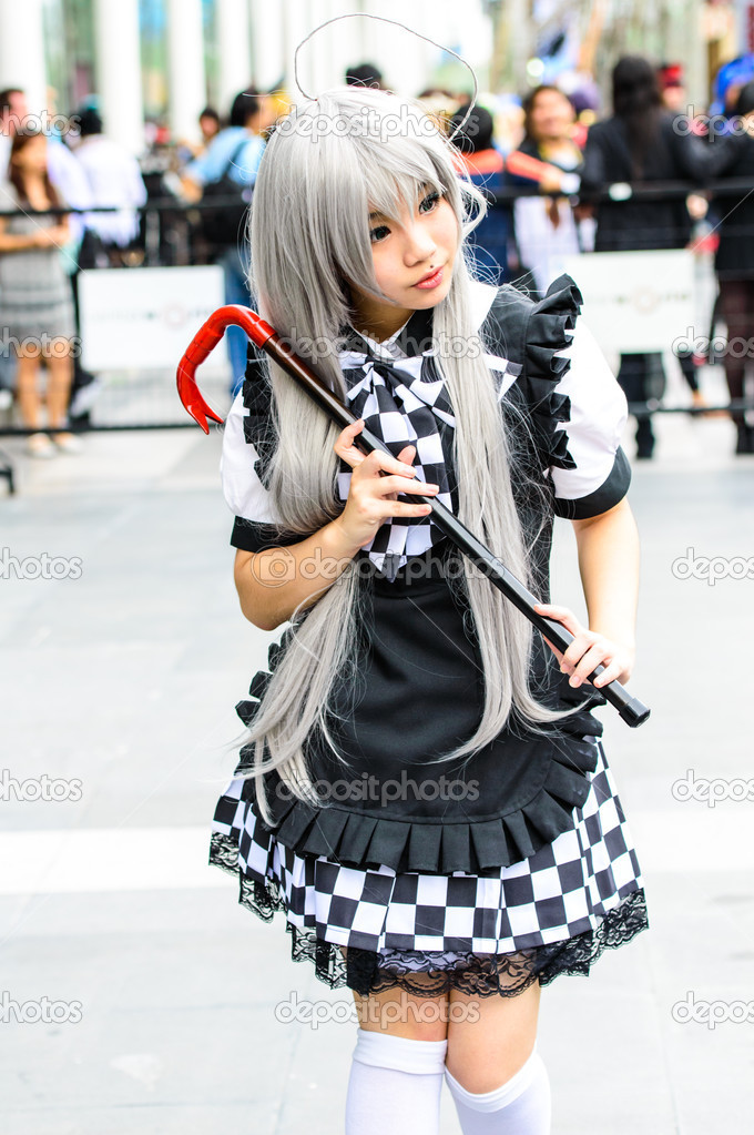 Cosplayer as characters from Nyaruko in Japan Festa in Bangkok 2013 ...