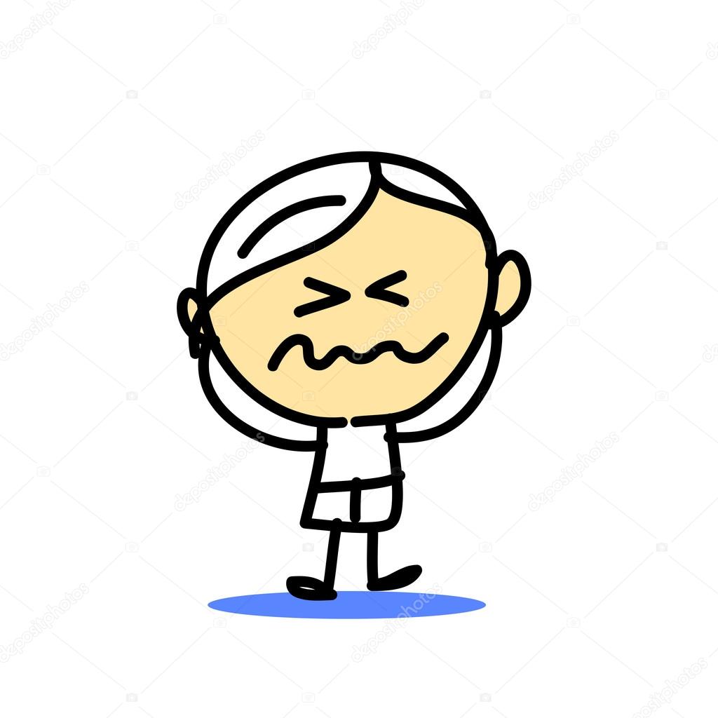 Hand drawing cartoon emotion Stock Vector by ©atthameeni 30132975