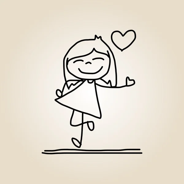 Hand drawing cartoon happy kids Stock Illustration by ©atthameeni #30786145