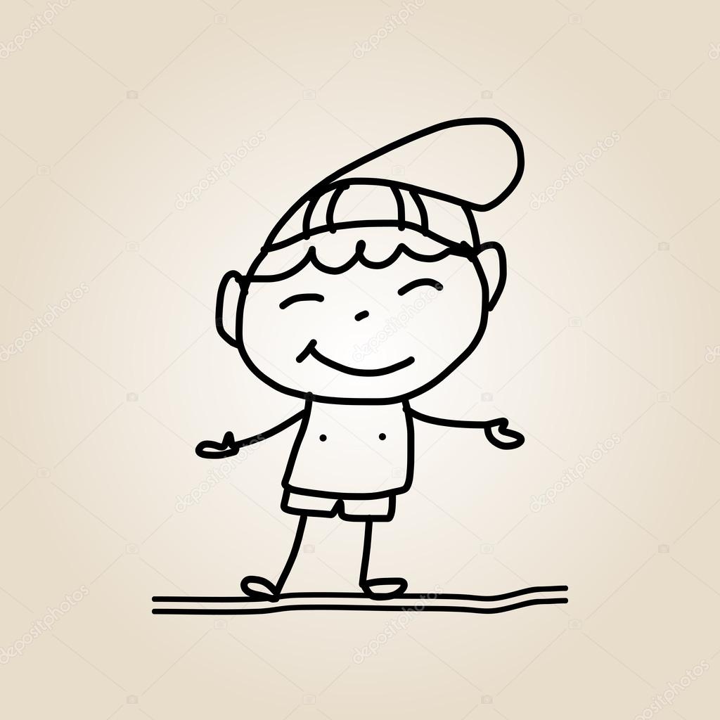 Hand drawing kid Stock Vector Image by ©atthameeni #47607141