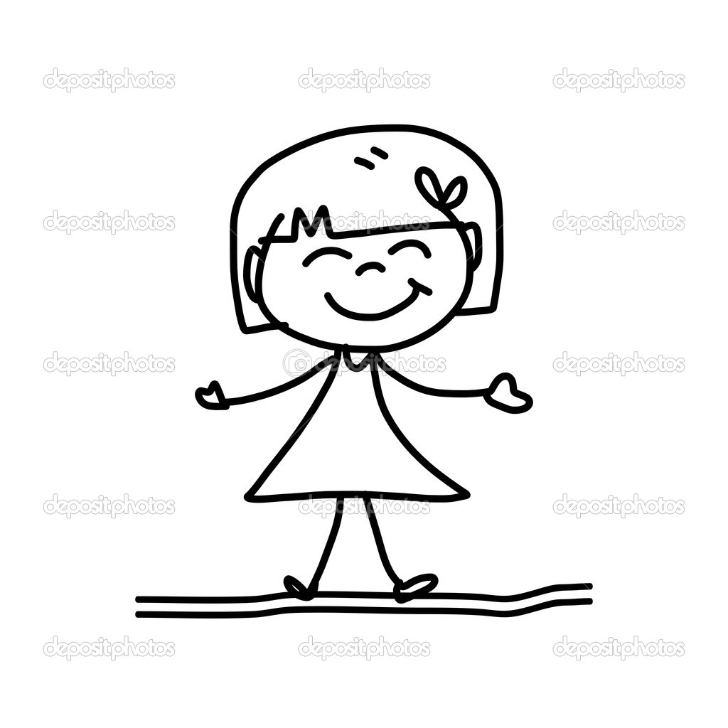 Hand drawing happy kids Stock Vector by ©atthameeni 48850921