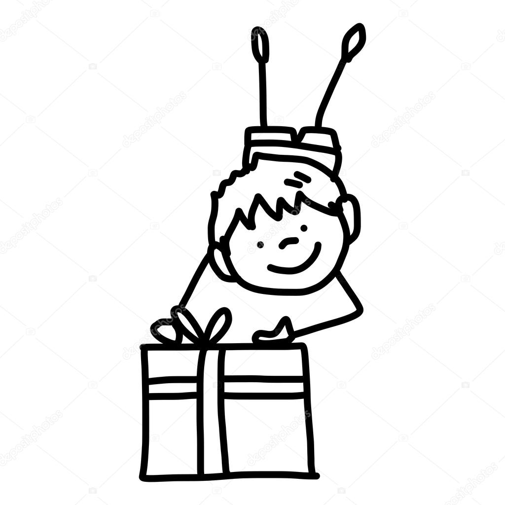 Hand drawing cartoon birthday Stock Vector Image by ©atthameeni #49459975