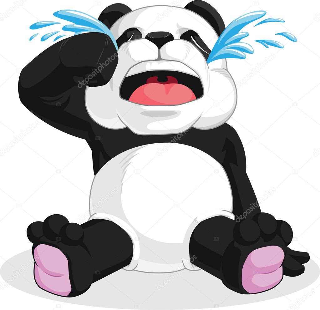 Panda Crying — Stock Vector © Bluezace 34179671