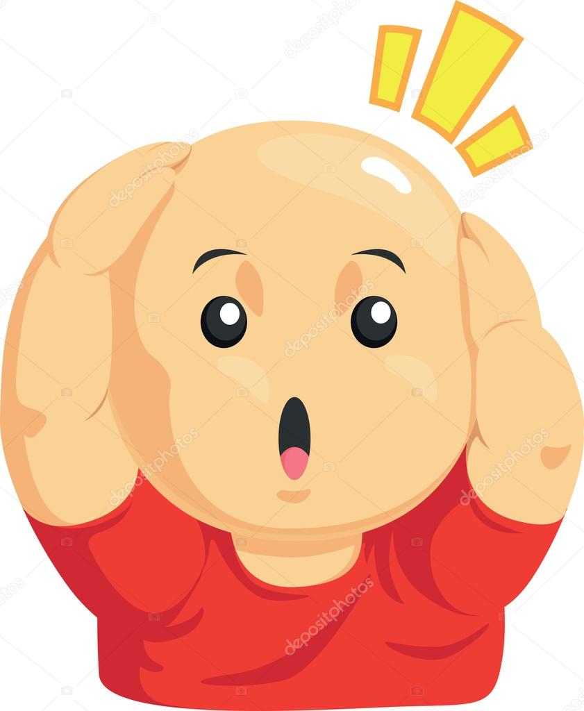 Caricatura de chico Calvo gracioso — Archivo Imágenes Vectoriales ...