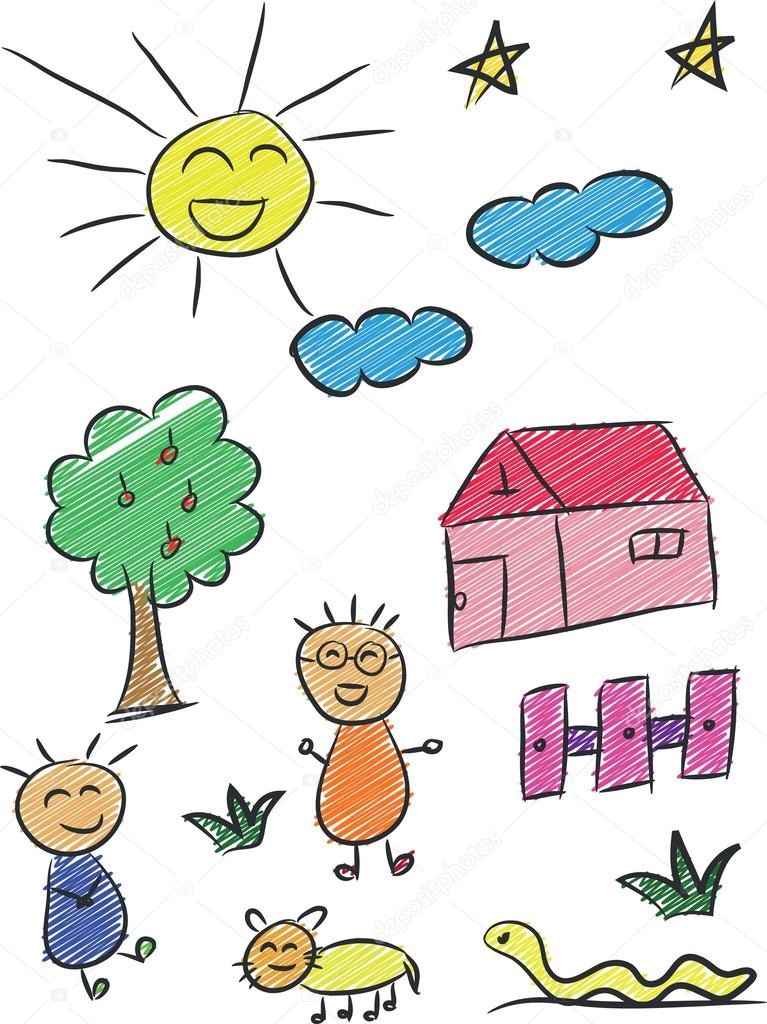 Children Doodle 3 Stock Vector Image by ©BluezAce #51450421