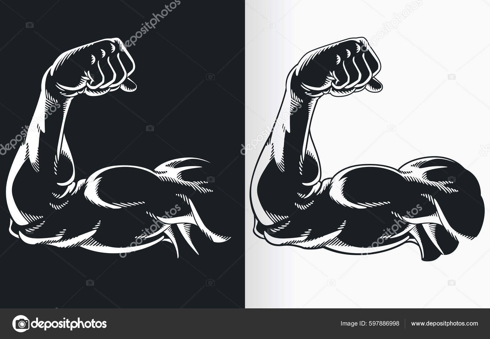 Arm Flex Silhouette Bicep Muscles 3 SVG, Biceps SVG, Arm Flex SVG,