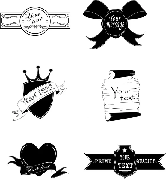 Vector Distressed Label Set — Stock Vector © createfirst #19844441