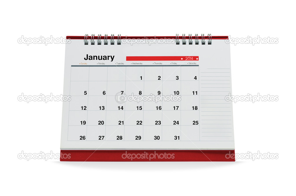January calendar Stock Photo by ©nirutdps 43984375