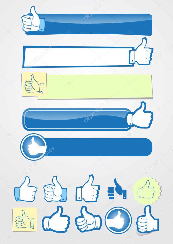 Like Buttons Stock Vector Image by ©Damoninc #13809674