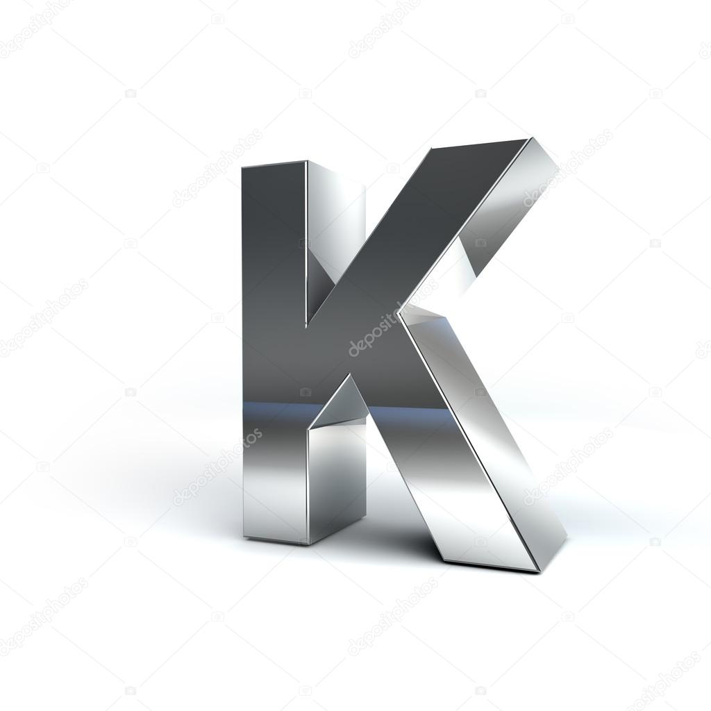 Metal Alphabet Character K — Stock Photo © PixelEurope #19794785