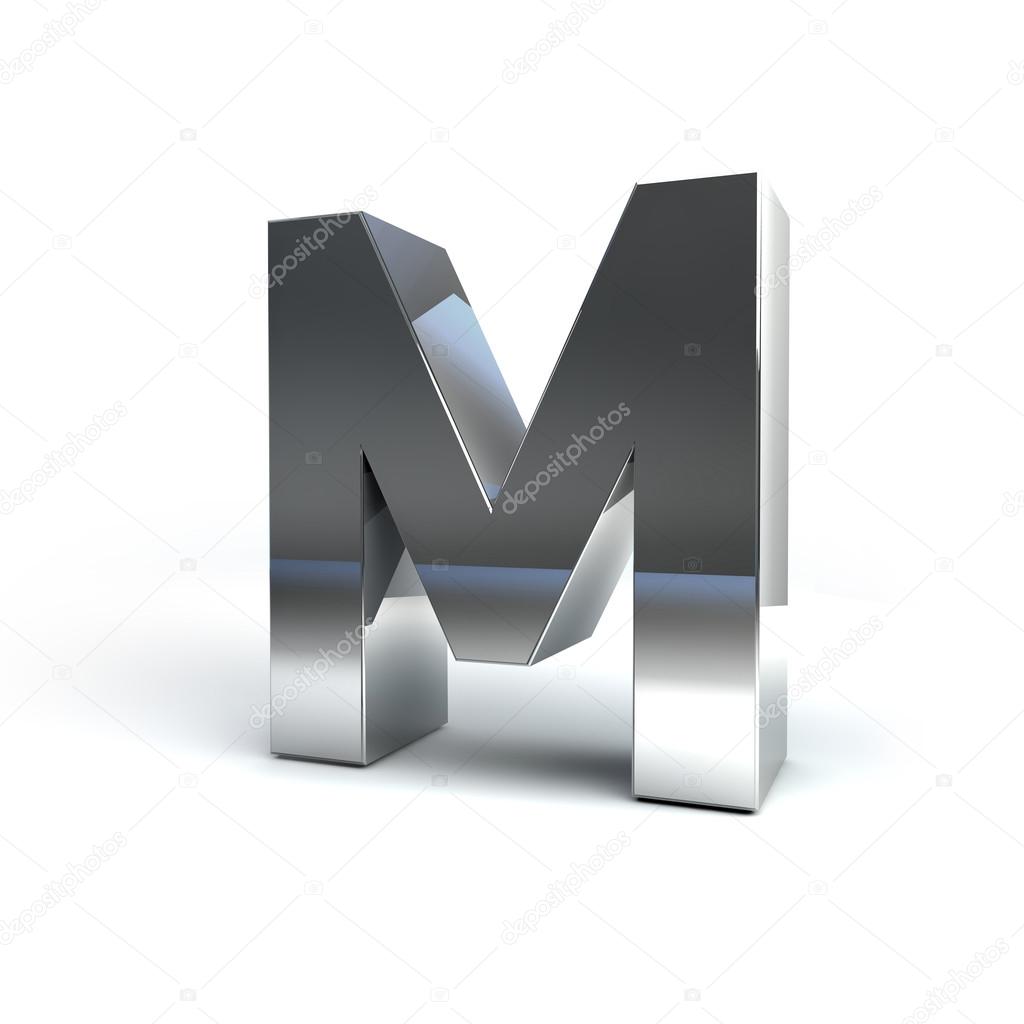 Metal Alphabet Character M — Stock Photo © PixelEurope #19794789