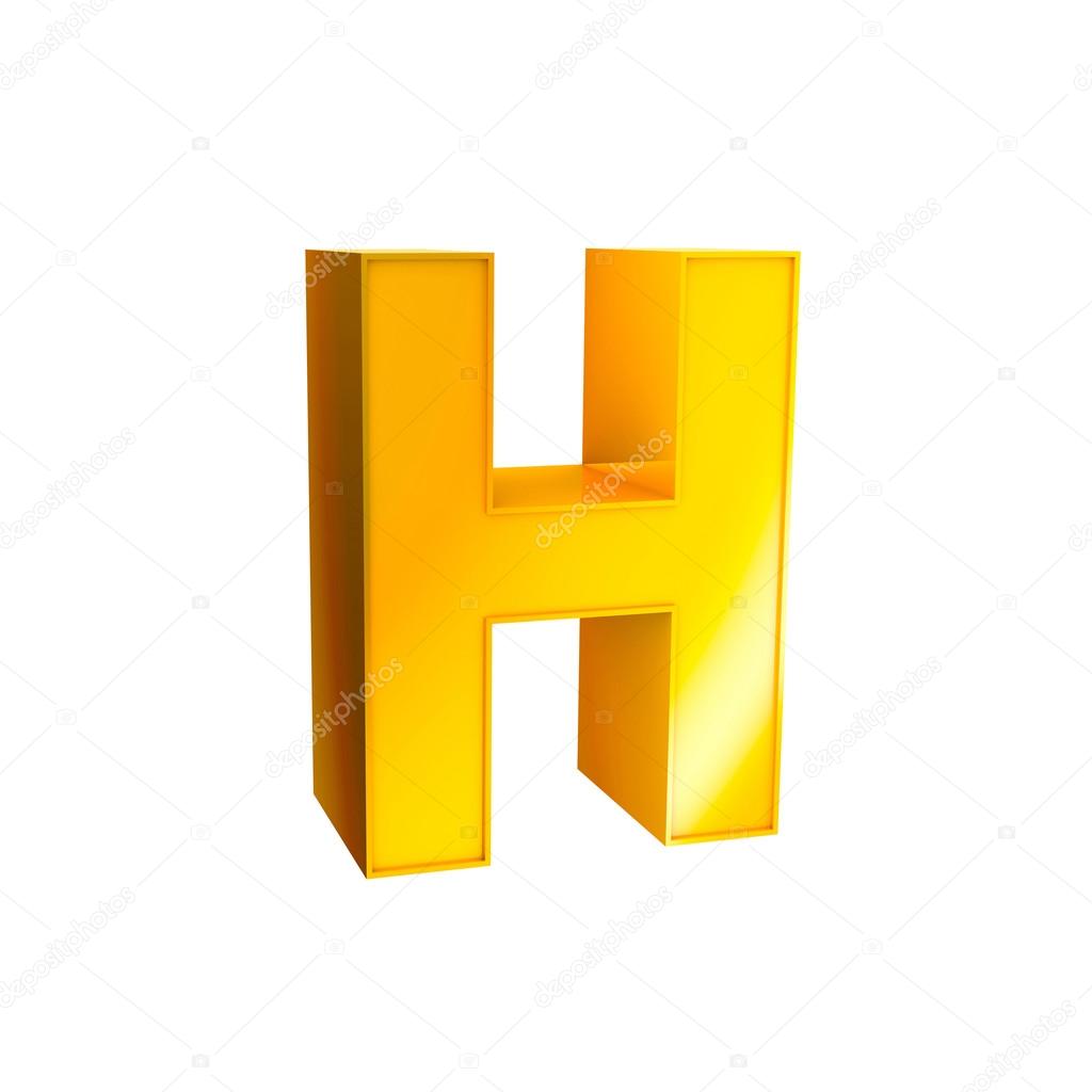 Gold Alphabet Character H — Stock Photo © PixelEurope #19920731