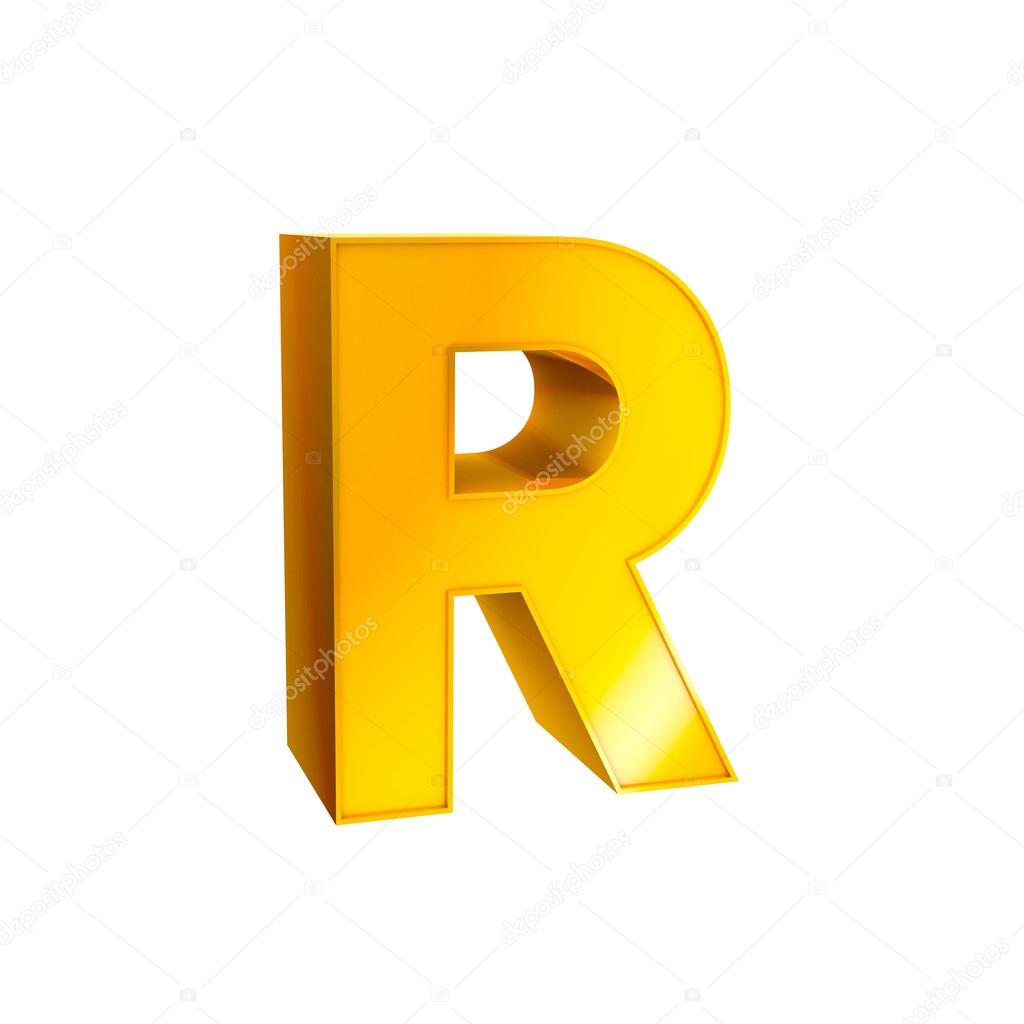 Gold Alphabet Character R — Stock Photo © PixelEurope #19920783