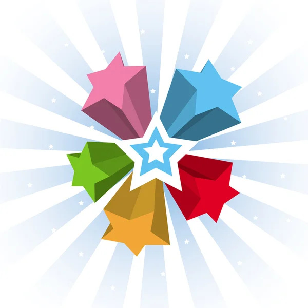 Colorful 3d stars Vector Art Stock Images | Depositphotos