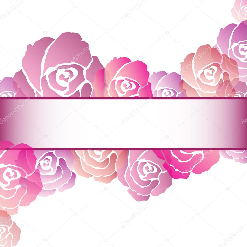 Pink Rose Frame Background — Stock Vector © VectorJade #12196307 Pink Rose Frame Background — Stock Vector © VectorJade #12196307