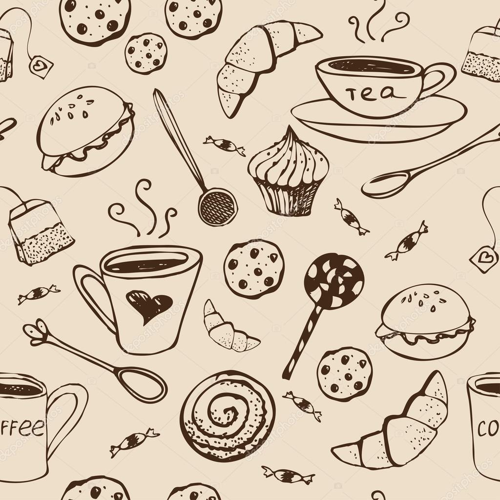 Vintage tea pattern Stock Vector Image by ©Andreeva_Marina #41512979