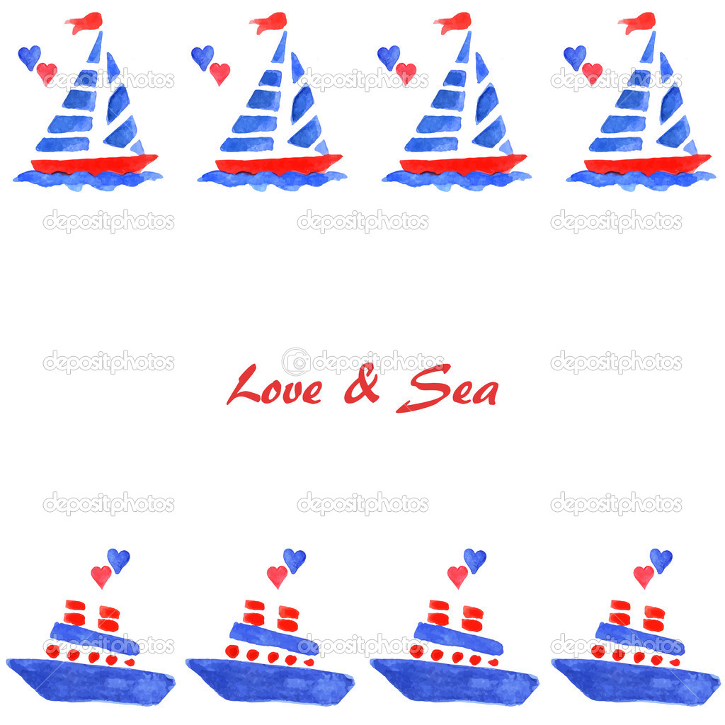 Love and ship Stock Vector Image by ©Andreeva_Marina #49499455