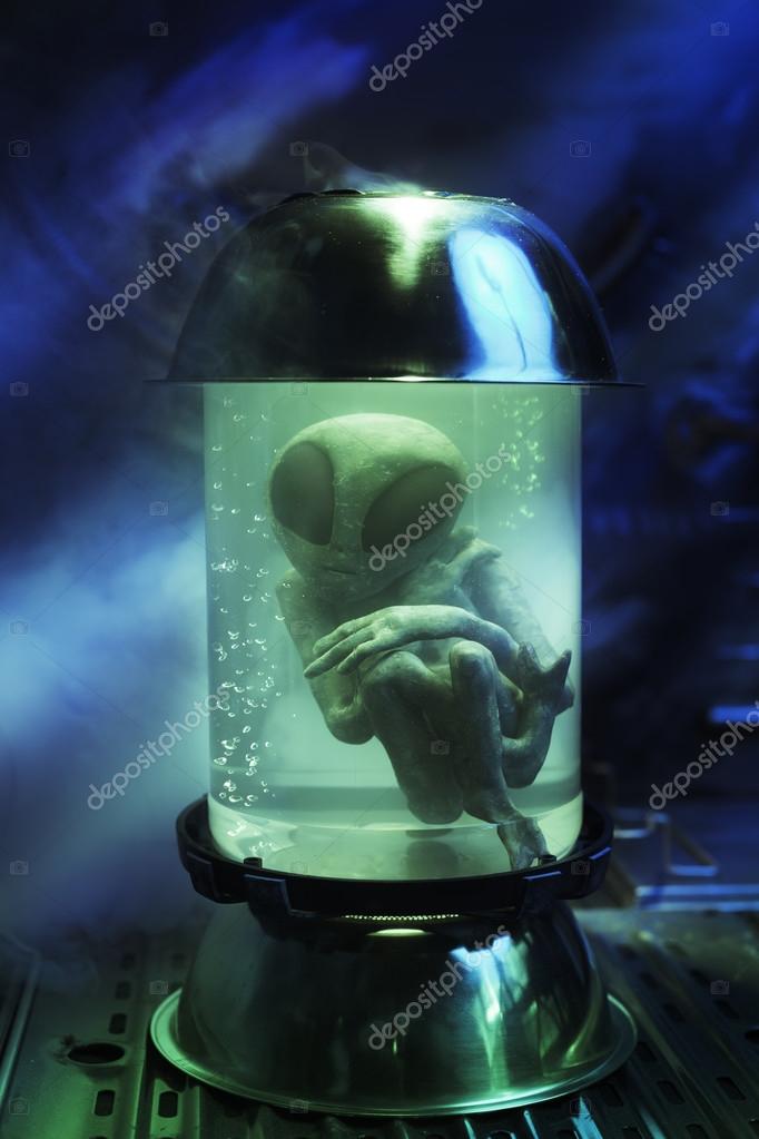 Alien dentro de un tubo de ensayo: fotografía de stock © fergregory ...