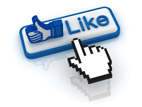 Finger Cursor Clicking the Like Button — Stock Photo © eyeidea #8948830