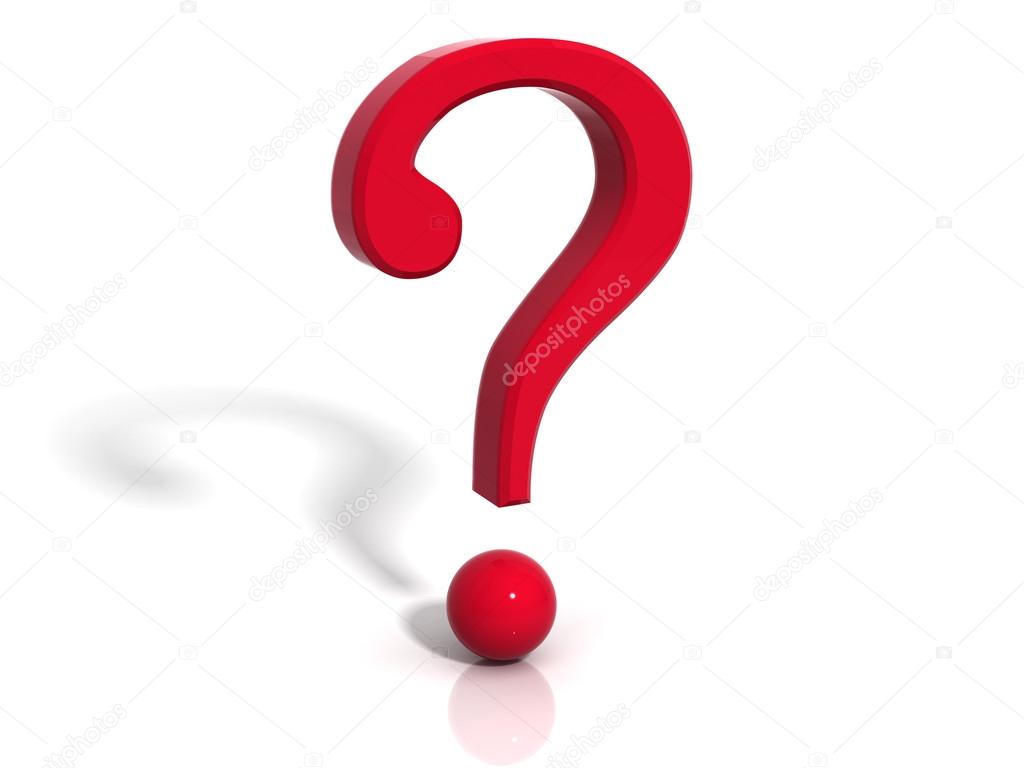 Red question mark with shadow — Stock Photo © 3dconceptsman #12628750