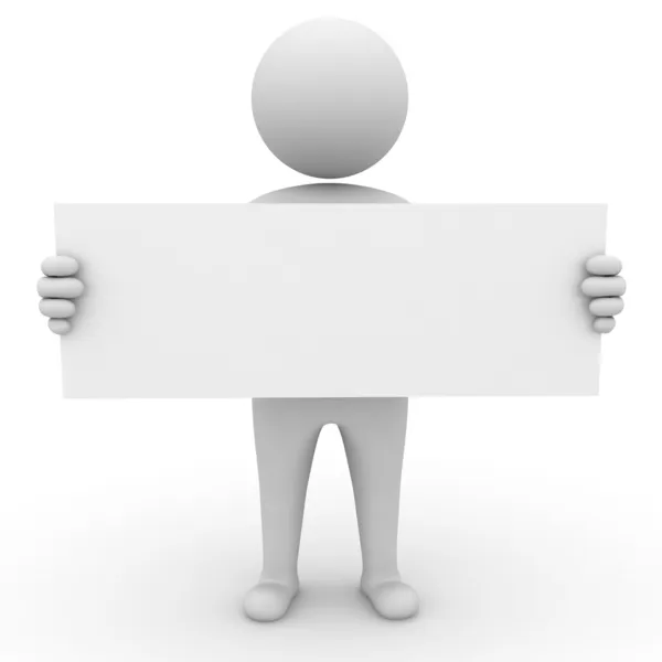 3d man showing blank board Stock Photo by ©3dconceptsman 12631123
