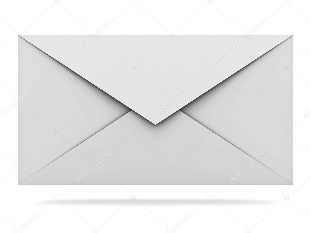 Mail envelope isolated on white background with shadow Stock Photo by ...