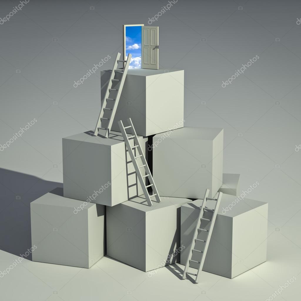 Ladder of success concept — Stock Photo © 3dconceptsman #12630525
