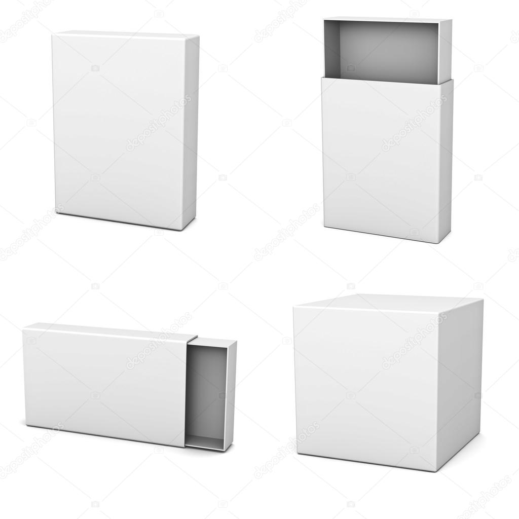 Collection of blank box — Stock Photo © 3dconceptsman #12631099