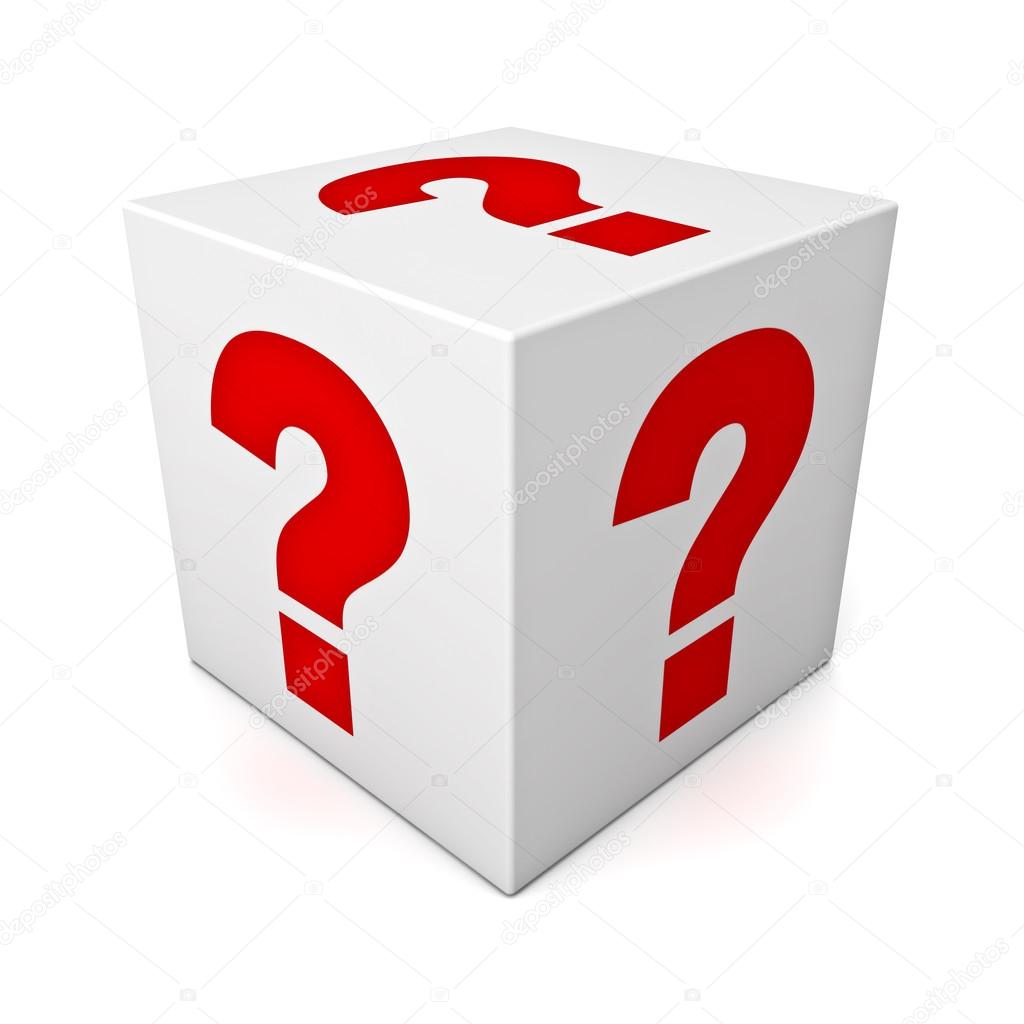 Question box or dice — Stock Photo © 3dconceptsman #12631154