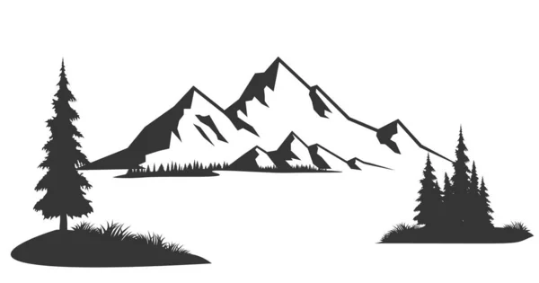 Mountains silhouettes. Mountains vector, Mountains vector of outdoor ...