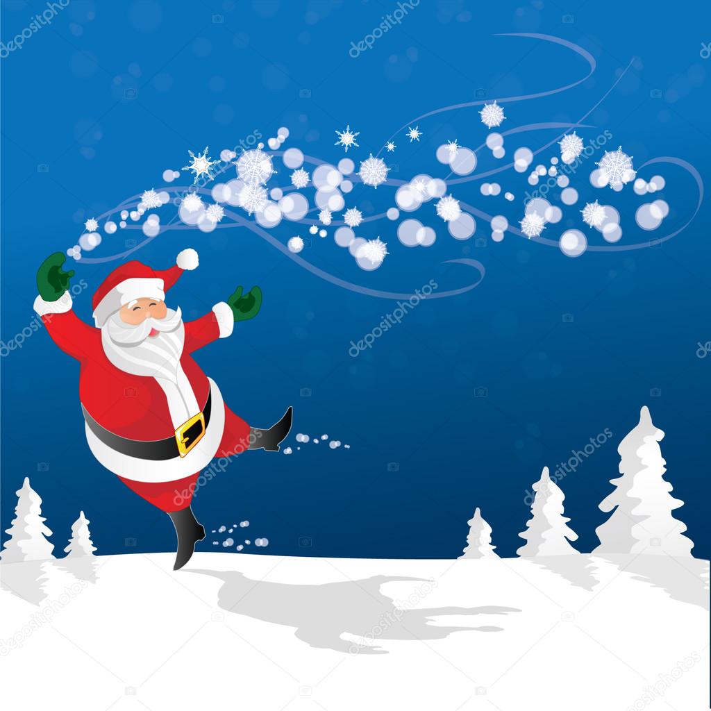 Santa floating Stock Vector Image by ©ordazmin #13953032
