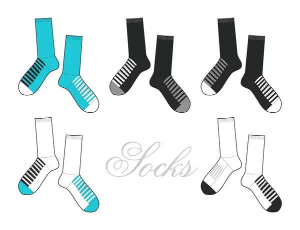 Sock template illustrator | Socks template rough — Stock Vector ...