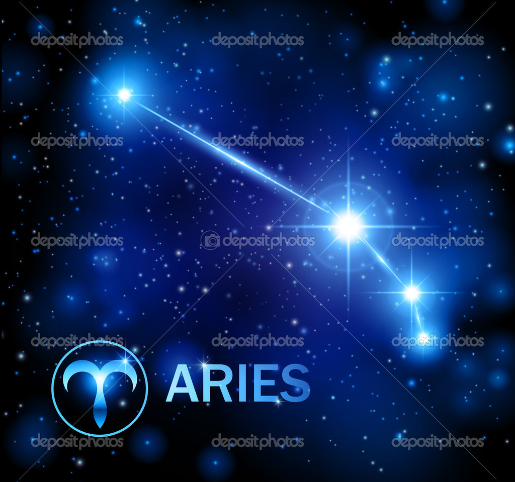 Horoscope Star Sign Aries Constellation — Stock Vector © Noiro 14879153