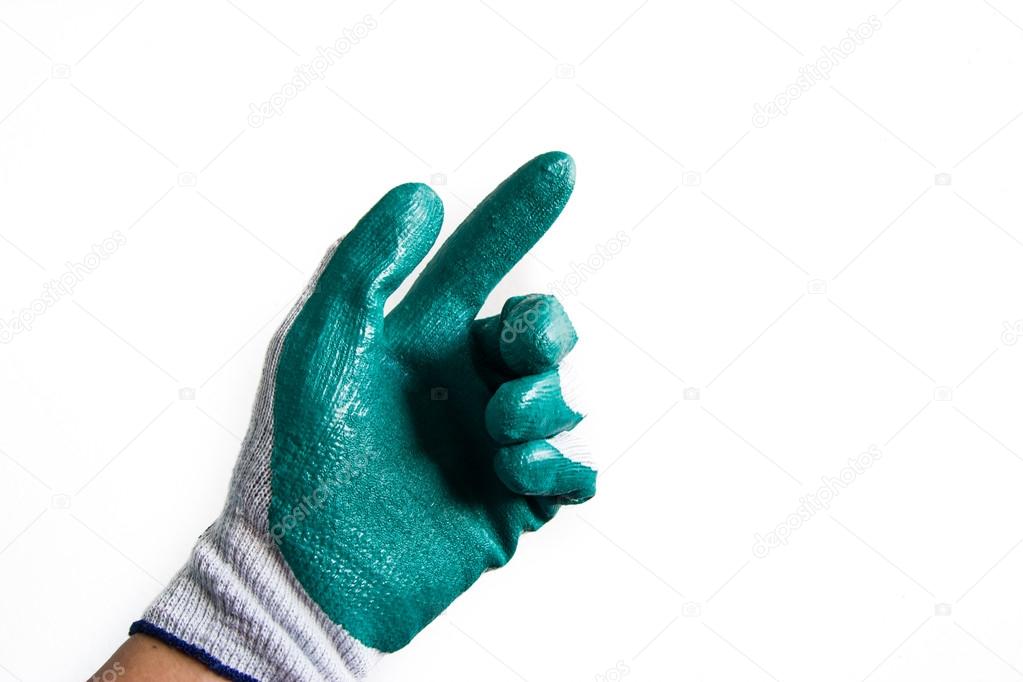 Leather glove catches cable wire — Stock Photo © thailandonly #36858063