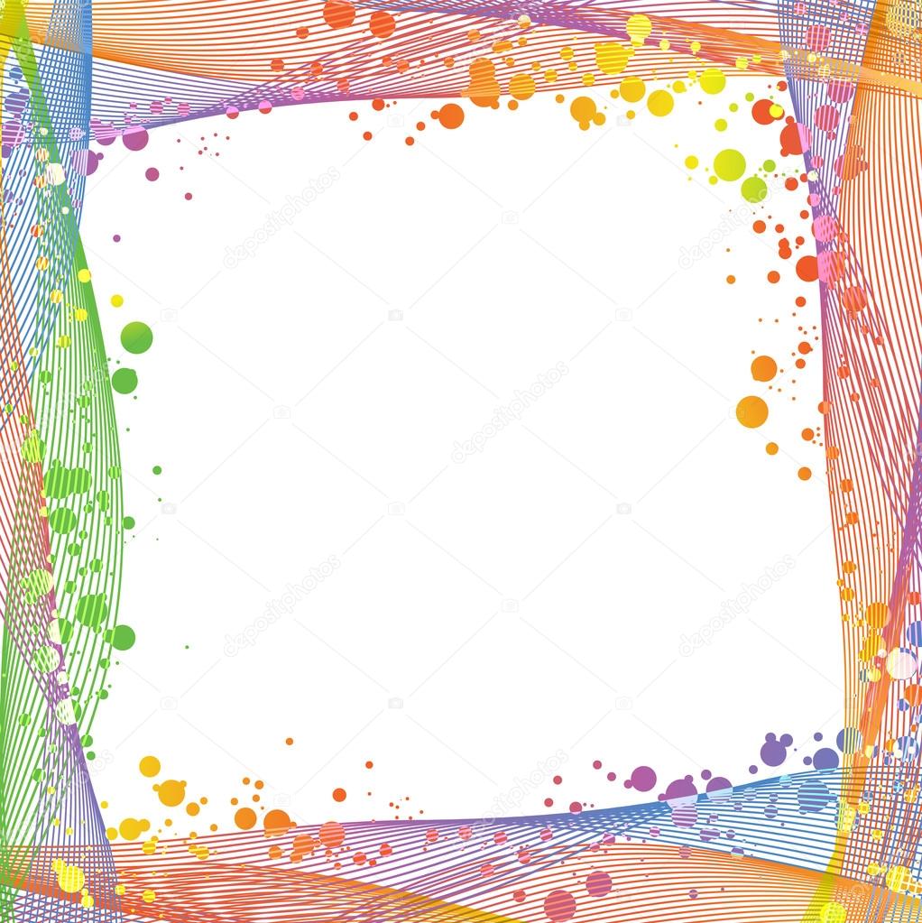 Marco de líneas onduladas de colores vector, gráfico vectorial ...