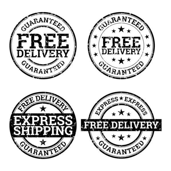 Free shipping stamps vector collection. — Stock Vector © Albachiaraa ...