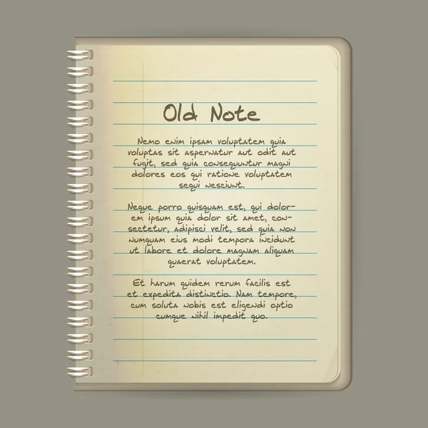 Old Vintage Note Paper, Blank Sheet — Stock Vector © zsoltercsei #11388634