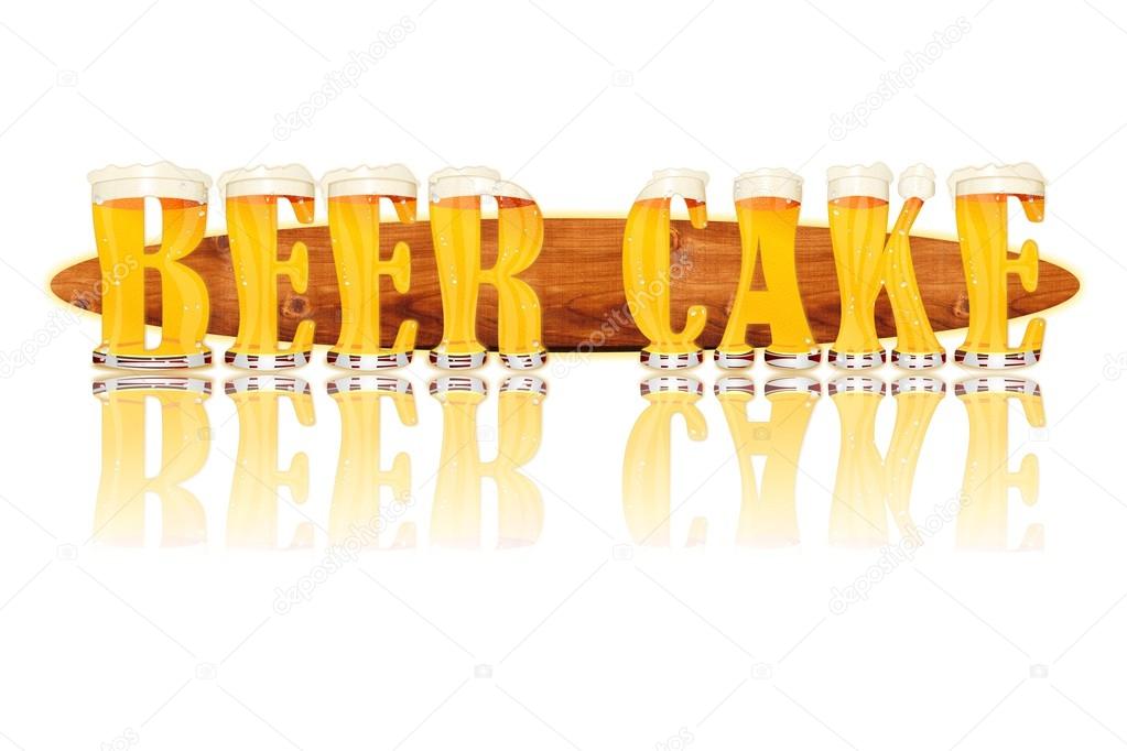 Alphabet shape cake | BEER ALPHABET letters BEER CAKE — Stock Photo ...