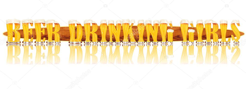 BEER ALPHABET letters BEER DRINKING GIRLS — Stock Photo © multicanarias ...