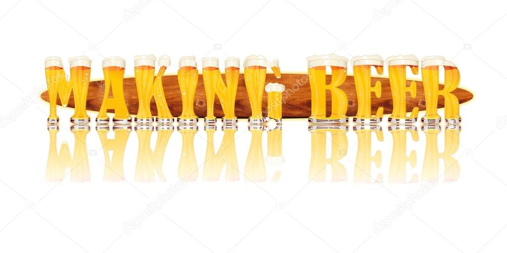 BEER ALPHABET letters MAKING BEER — Stock Photo © multicanarias #30058097