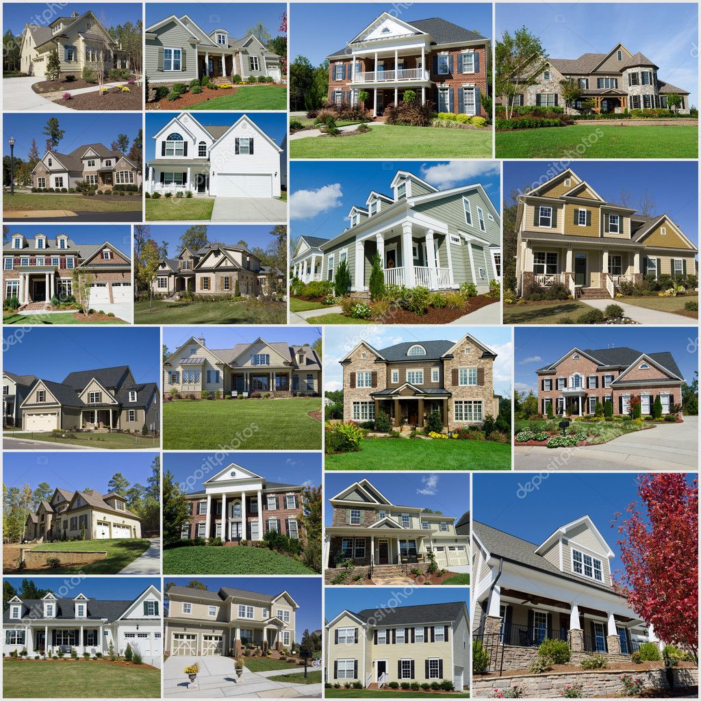 Suburban houses collage – Stock Editorial Photo © kzlobastov #13680683