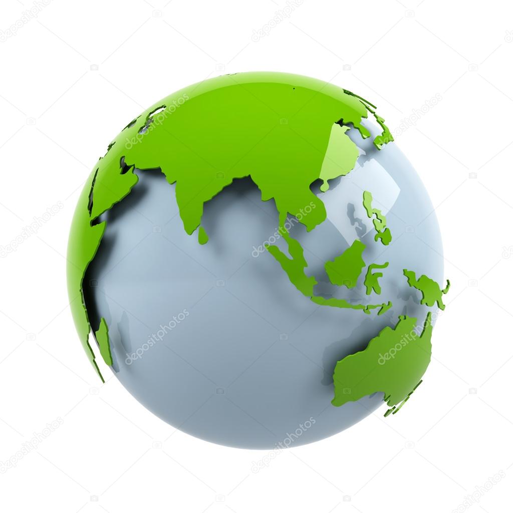 Planet earth on white background. — Stock Photo © atavi #12339577